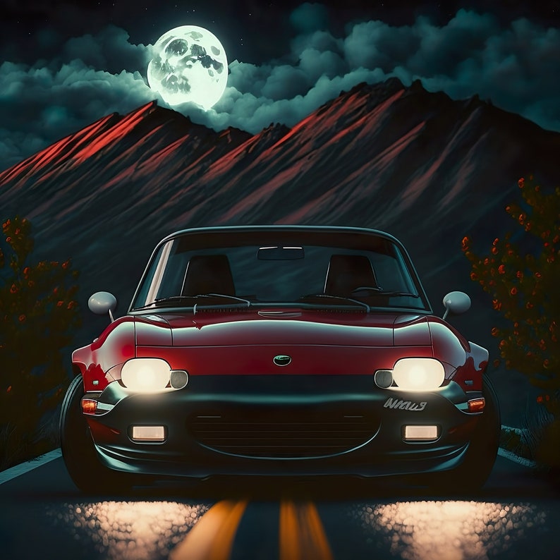Mazda Miata MX5 Anime Prints Wall Art for Kids Boys Room JDM - Etsy