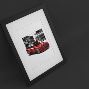 BMW E30 M3 German Legend Graphic Instant Download PNG, AI for T-shirts ...