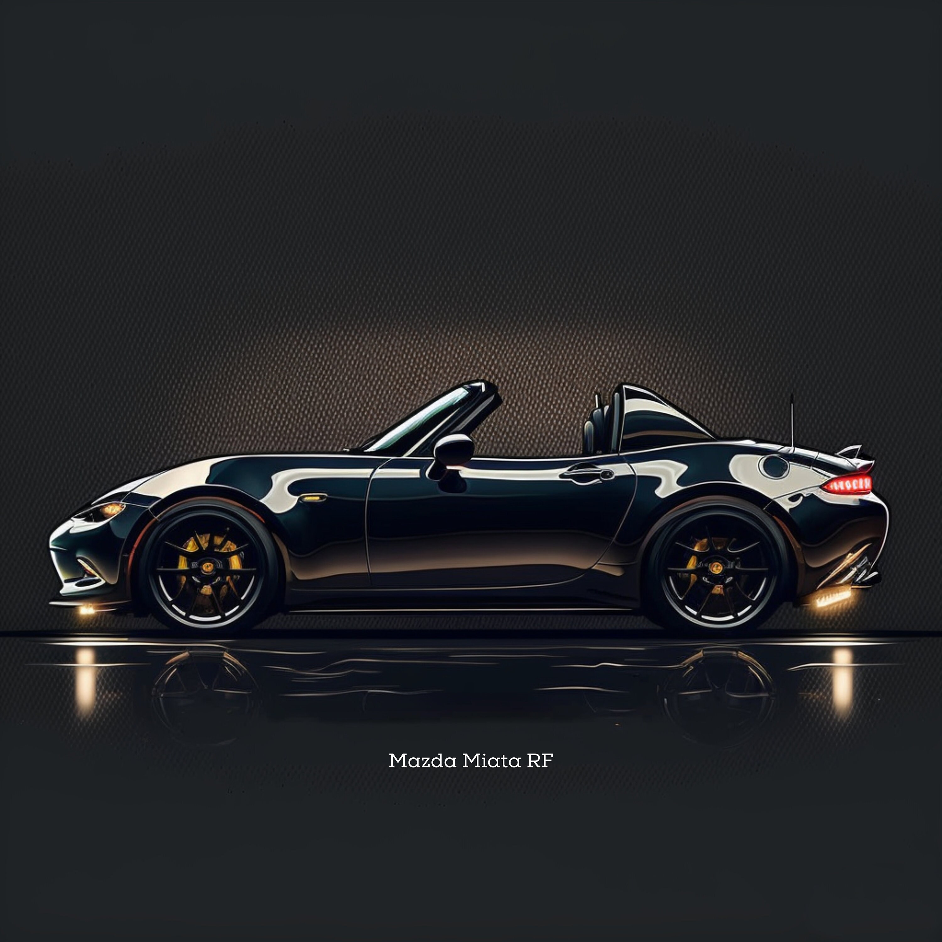 4 in 1 Mazda Miata MX5 RF Vector Prints Wall Art for Kids Boys Room ...