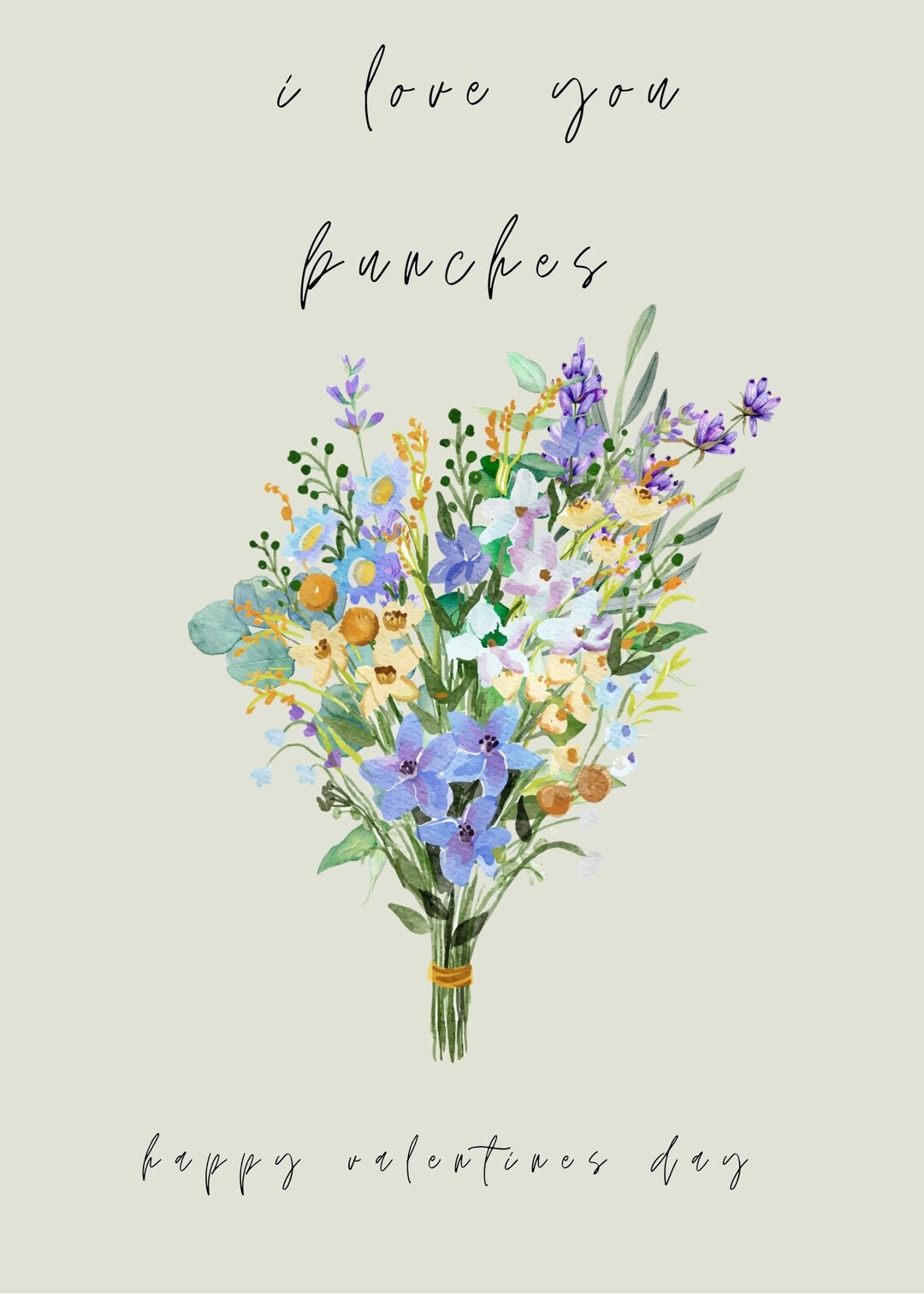 I Love You Bunches Digital Download - Etsy