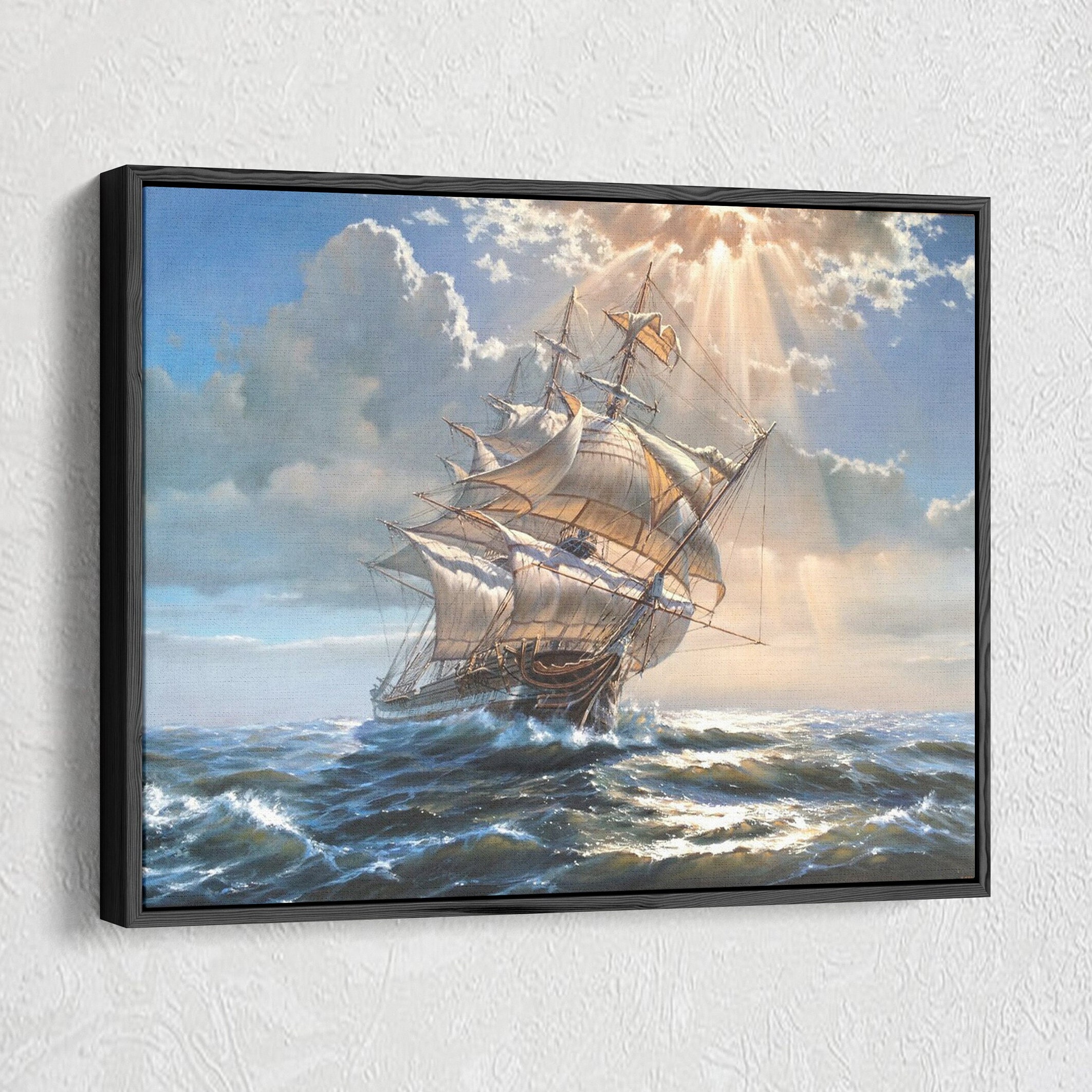 Ship Canvas, Ship Canvas Wall Art, Sea Canvas Wall Art, Framed Canvas ...