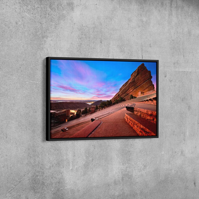 Colorado's Poster, Iconic Red Rocks Amphitheate, Best Photo Art ...