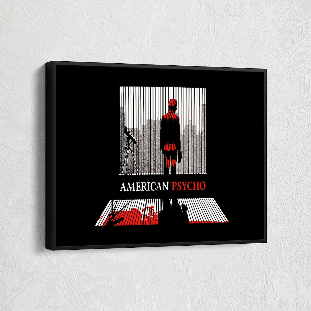 American Psycho Movie Poster, American Psycho Canvas, Movie Canvas Wall ...