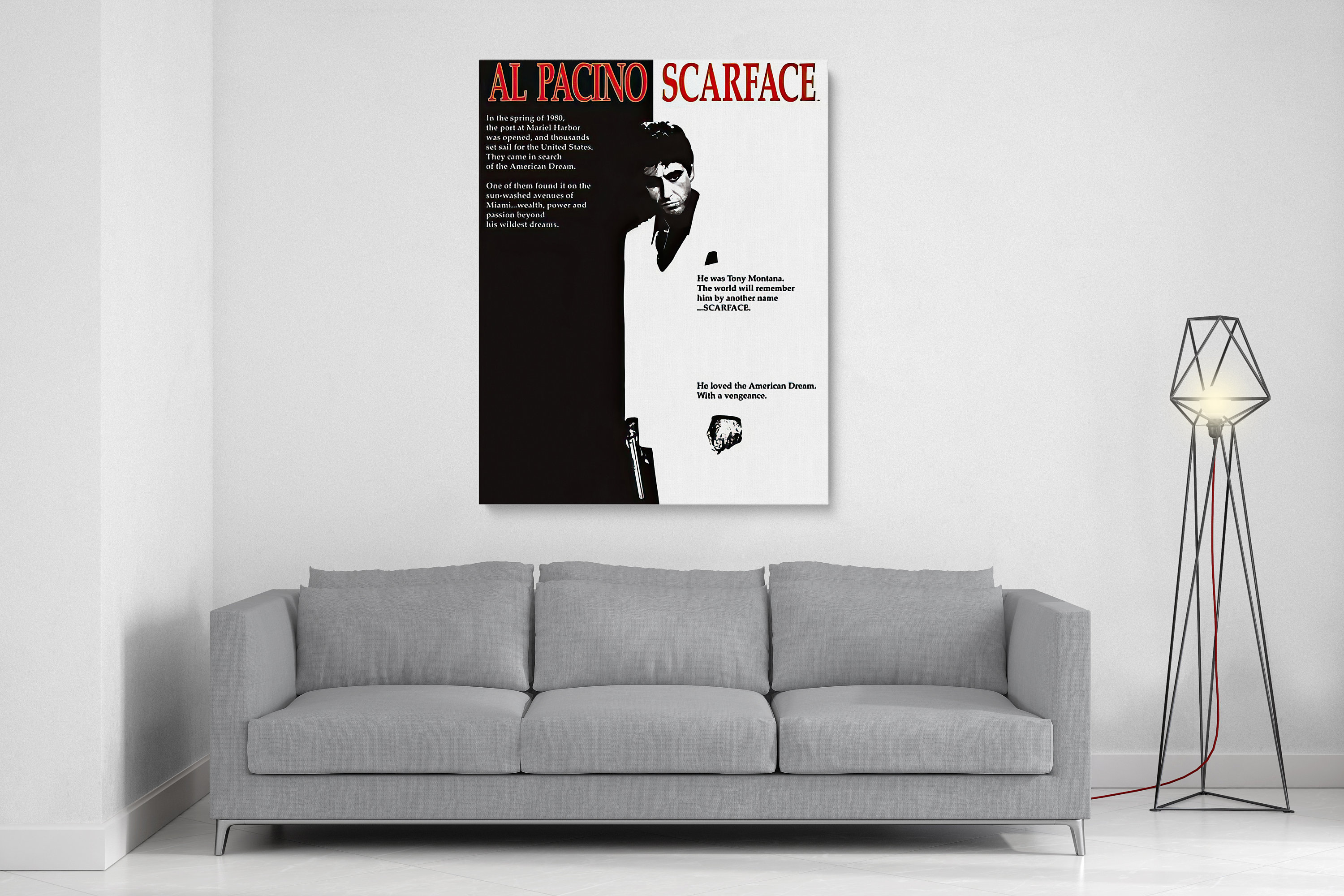 Scarface Canvas, Tony Montana Canvas Wall Art, Al Pacino Canvas Wall ...