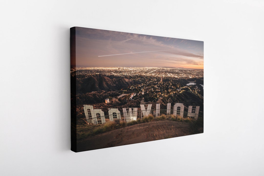 Hollywood Sign Poster, Los Angeles Sunset, LA, United States, High ...