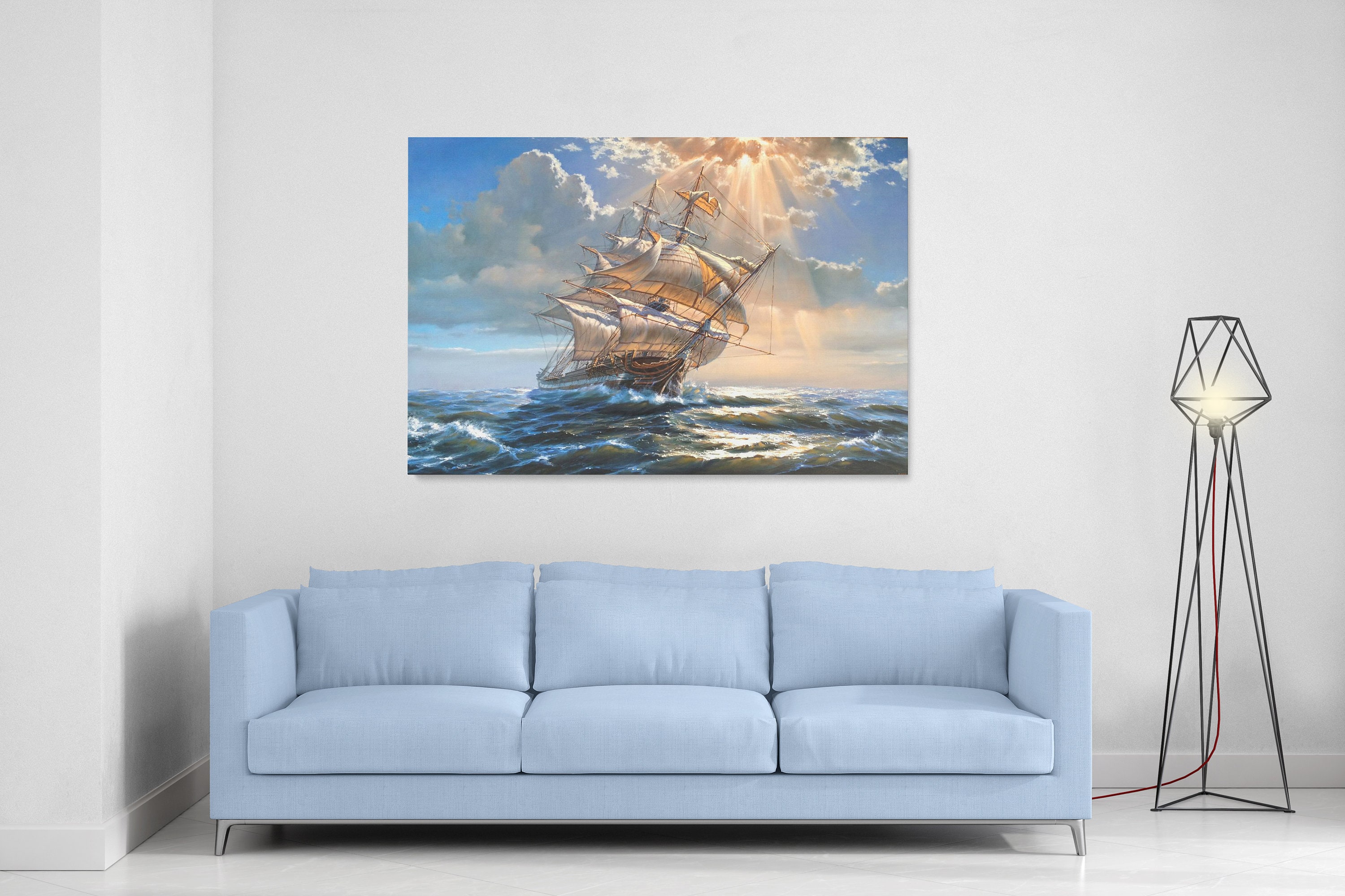 Ship Canvas, Ship Canvas Wall Art, Sea Canvas Wall Art, Framed Canvas ...