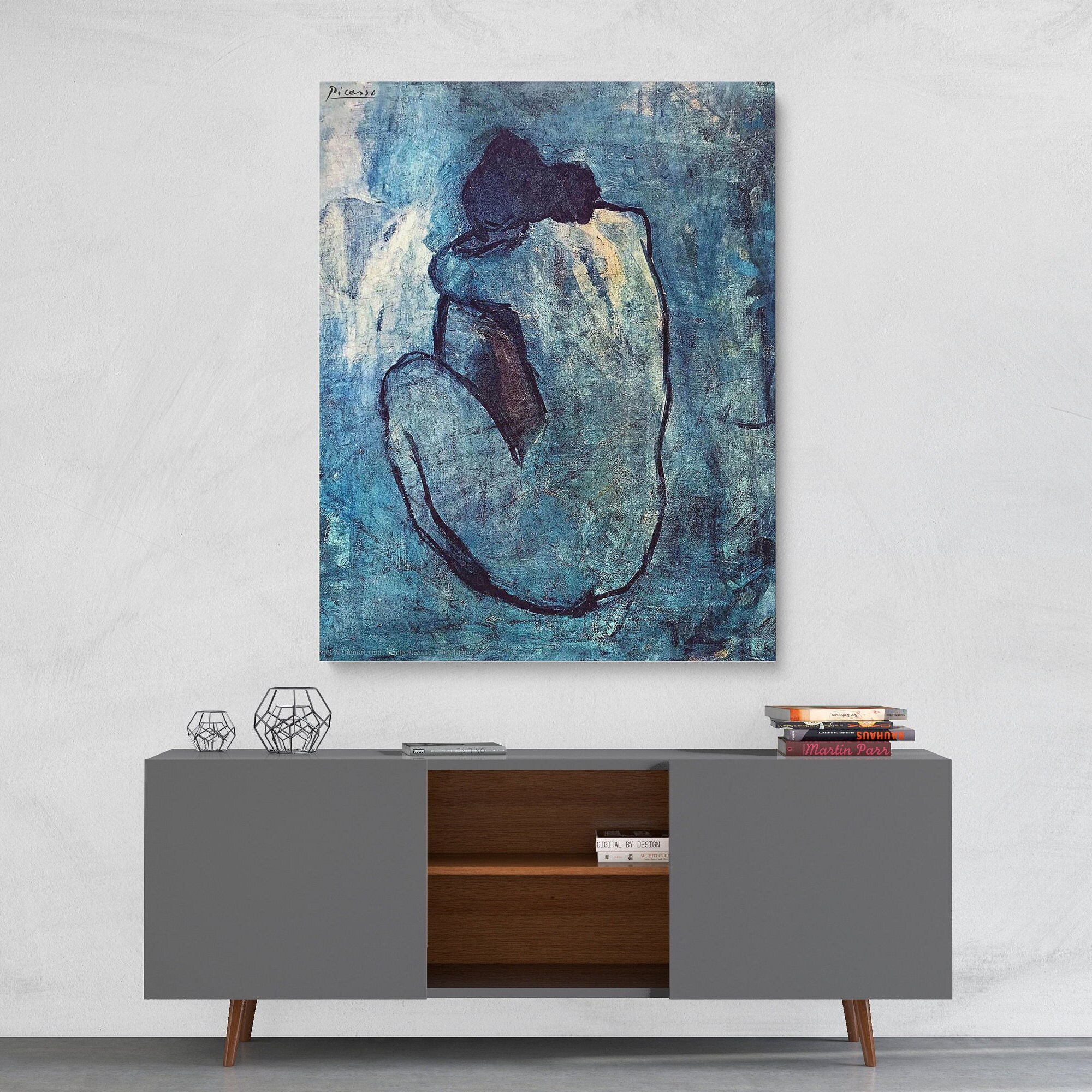 Blue Nude, Blue Nude Canvas Wall Art, Picasso Canvas Wall Art, Luxery ...