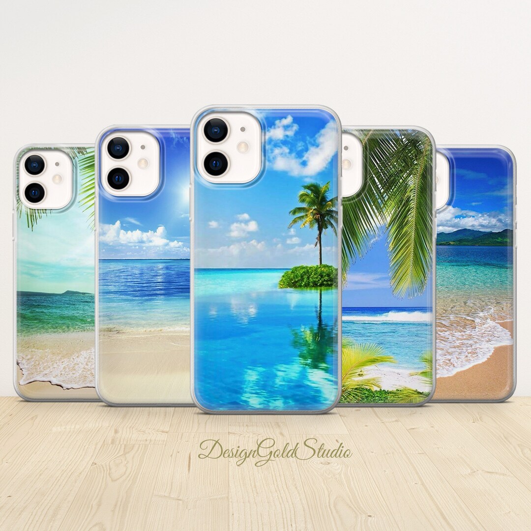 Nautical Art Phone Case White Sand Cover for iPhone 15 14 Pro Max 13 12 ...