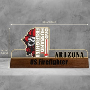 Fireman Acrylic Office Desk Name Plate, Fire Chief Nameplate, Fire ...