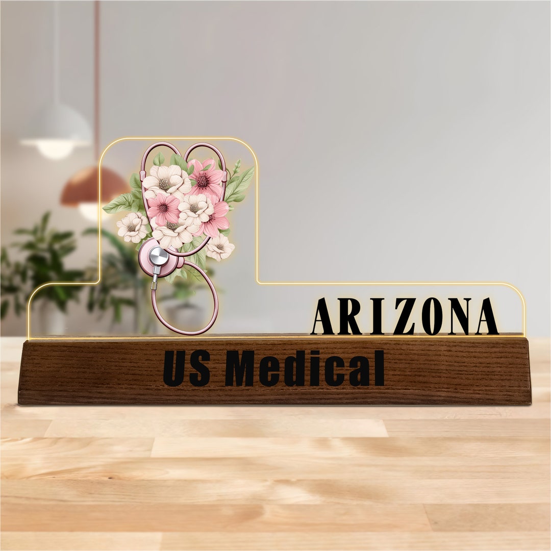 Personalized Name Plaque for Doctors and Nurses, Acrylic Desk Name ...