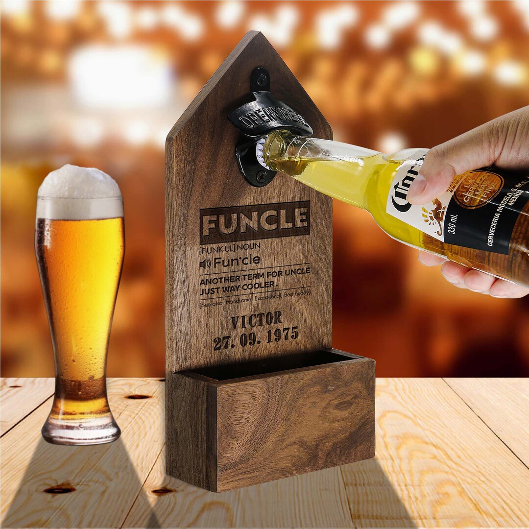 Personalized Gifts for Uncle, Custom Engraved Beer Bottle Opener, Wall ...