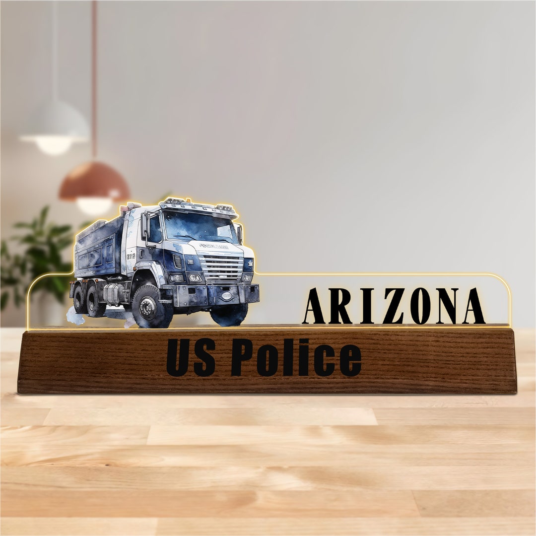 Custom Police Desk Name Plate/acrylic Desk Name Plate With Wooden Base ...