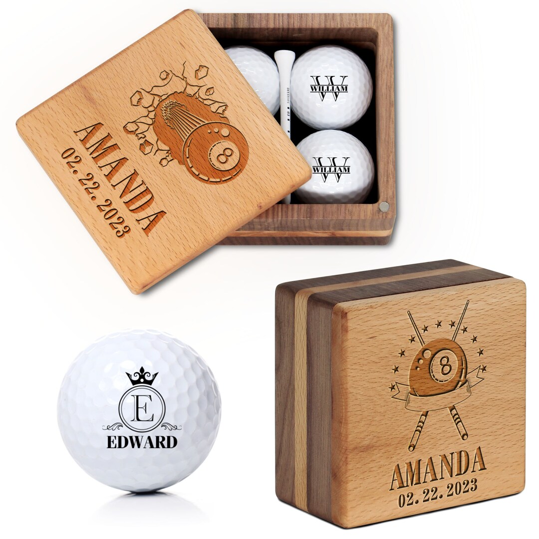 Custom Snooker Gifts, Golf Ball Marker With Luxury Box, Custom Golf ...