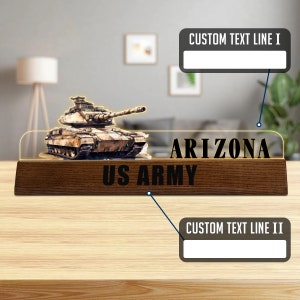 Personalized Desk Name Plate for Army, Custom Desk Name for Soldiers ...