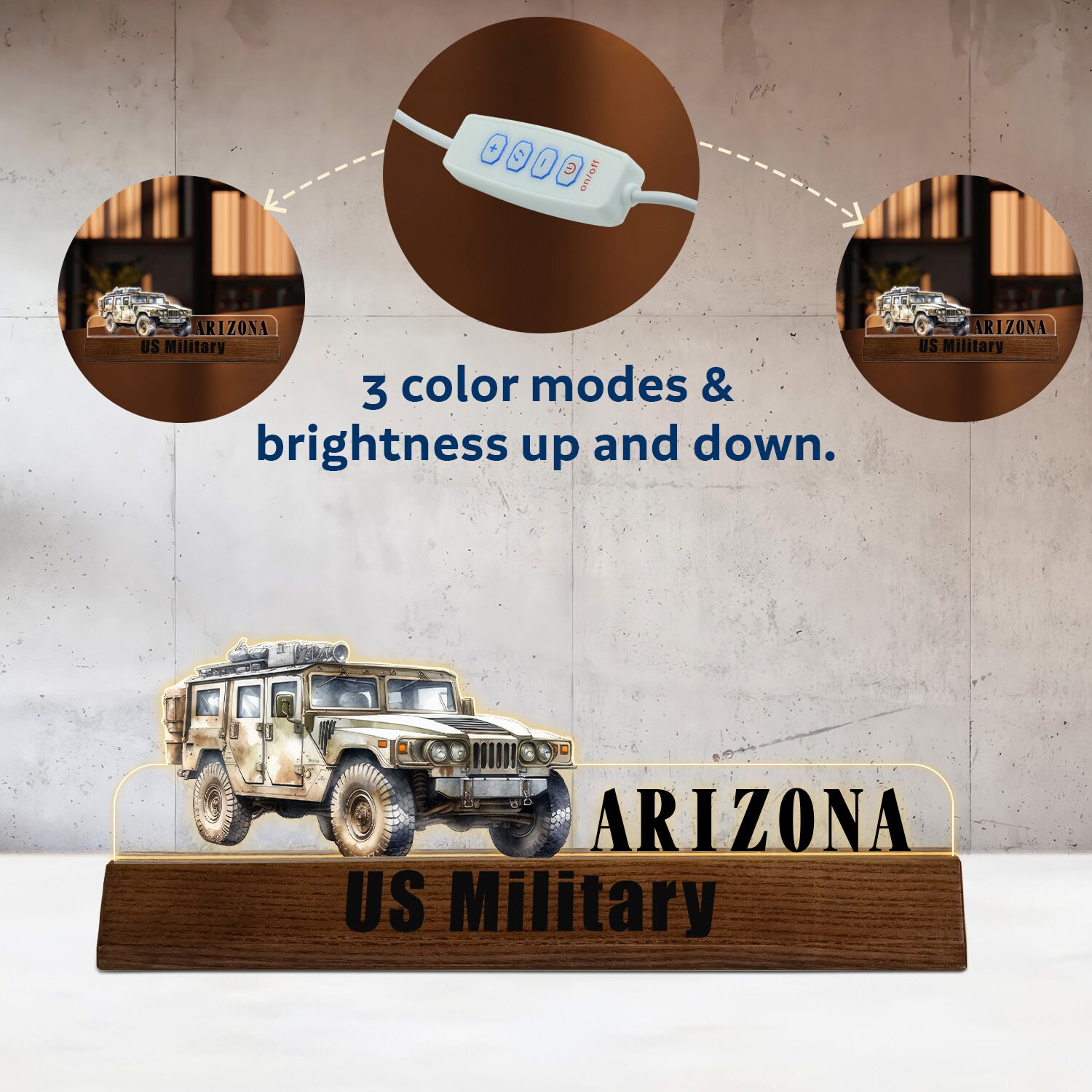 Customized US Militaly Desk Name Plate, Military Office Decor, Acrylic ...