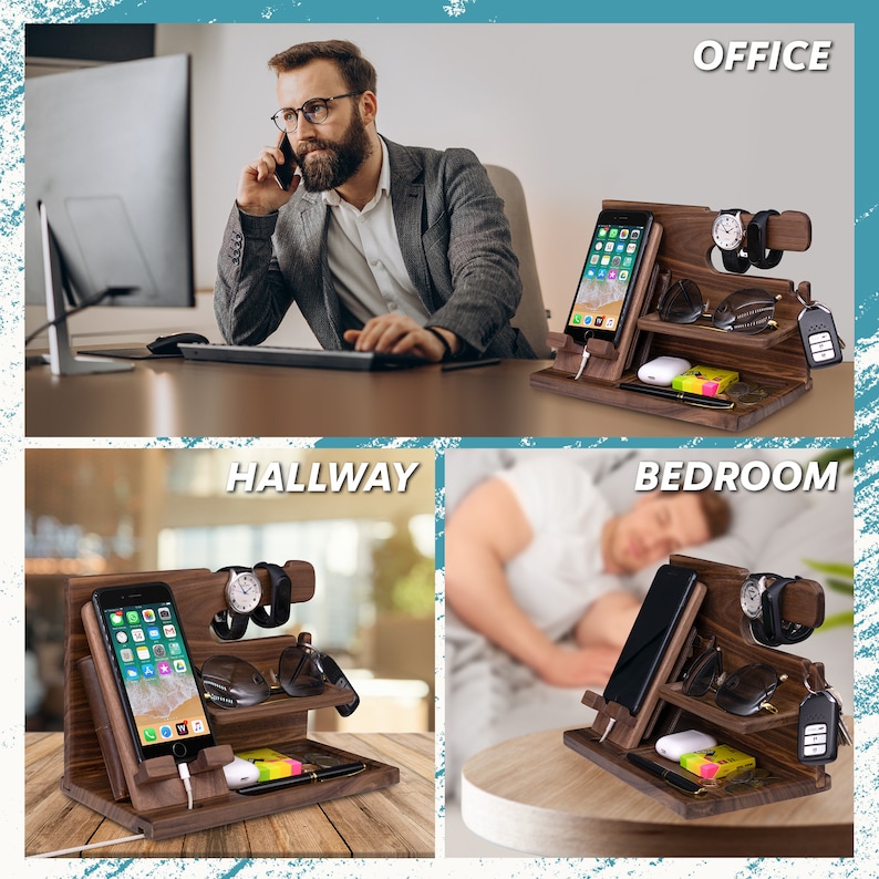 Personalized Gifts for Engineer Wood Phone Docking Station, Desk ...