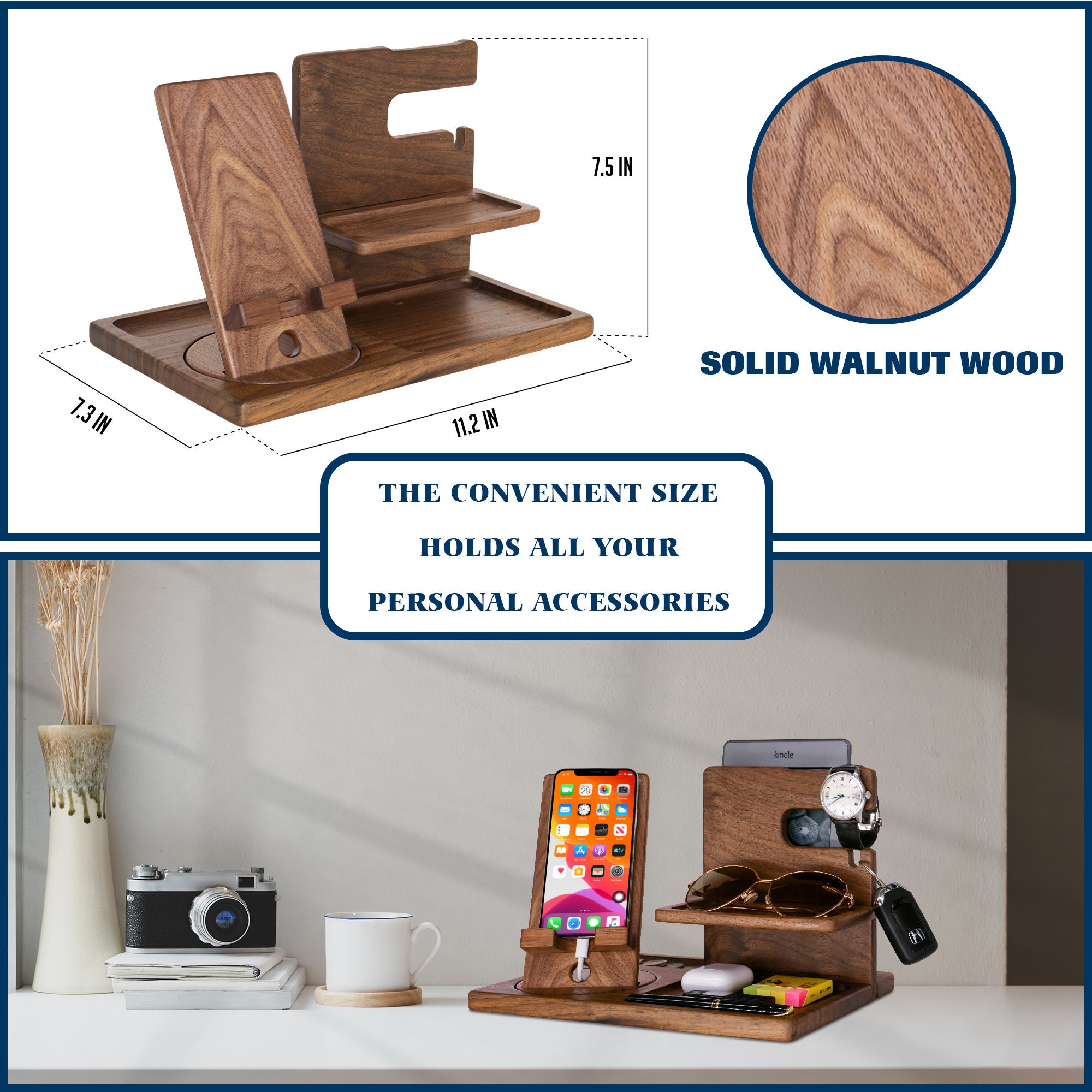 Custom Writer Gift, Docking Station, Desk Organizer, Phone Holder ...