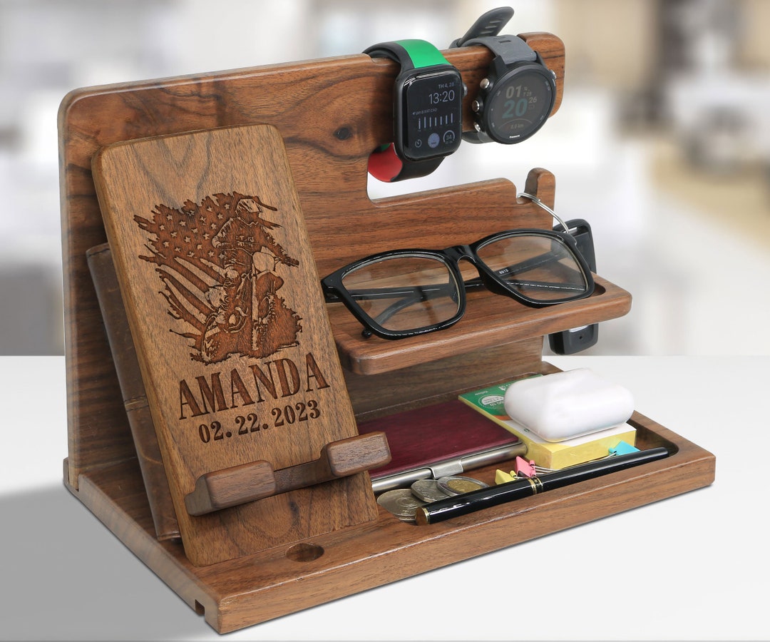 Custom Motocross Biker Desk Organizer, Docking Station Phone, Motocross ...