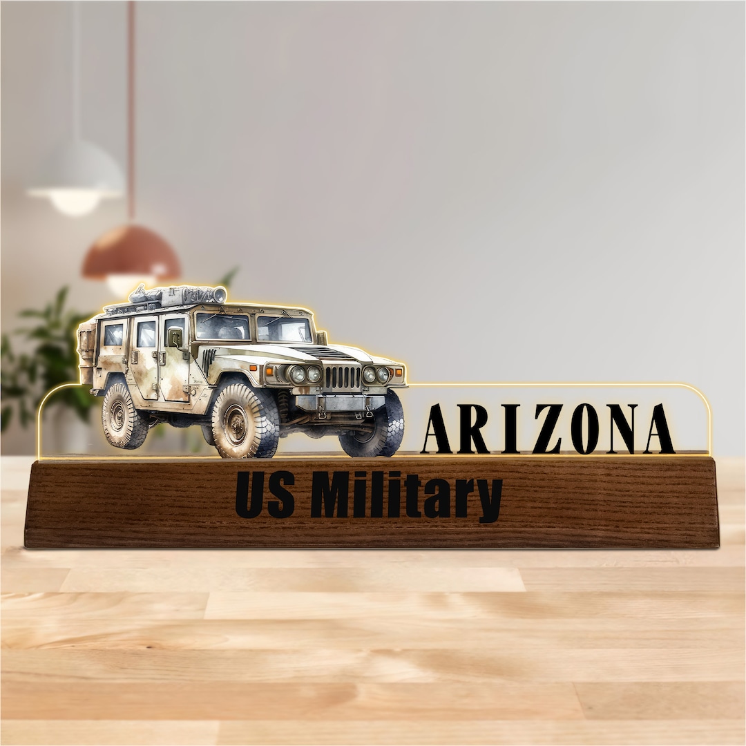 Customized US Militaly Desk Name Plate, Military Office Decor, Acrylic ...
