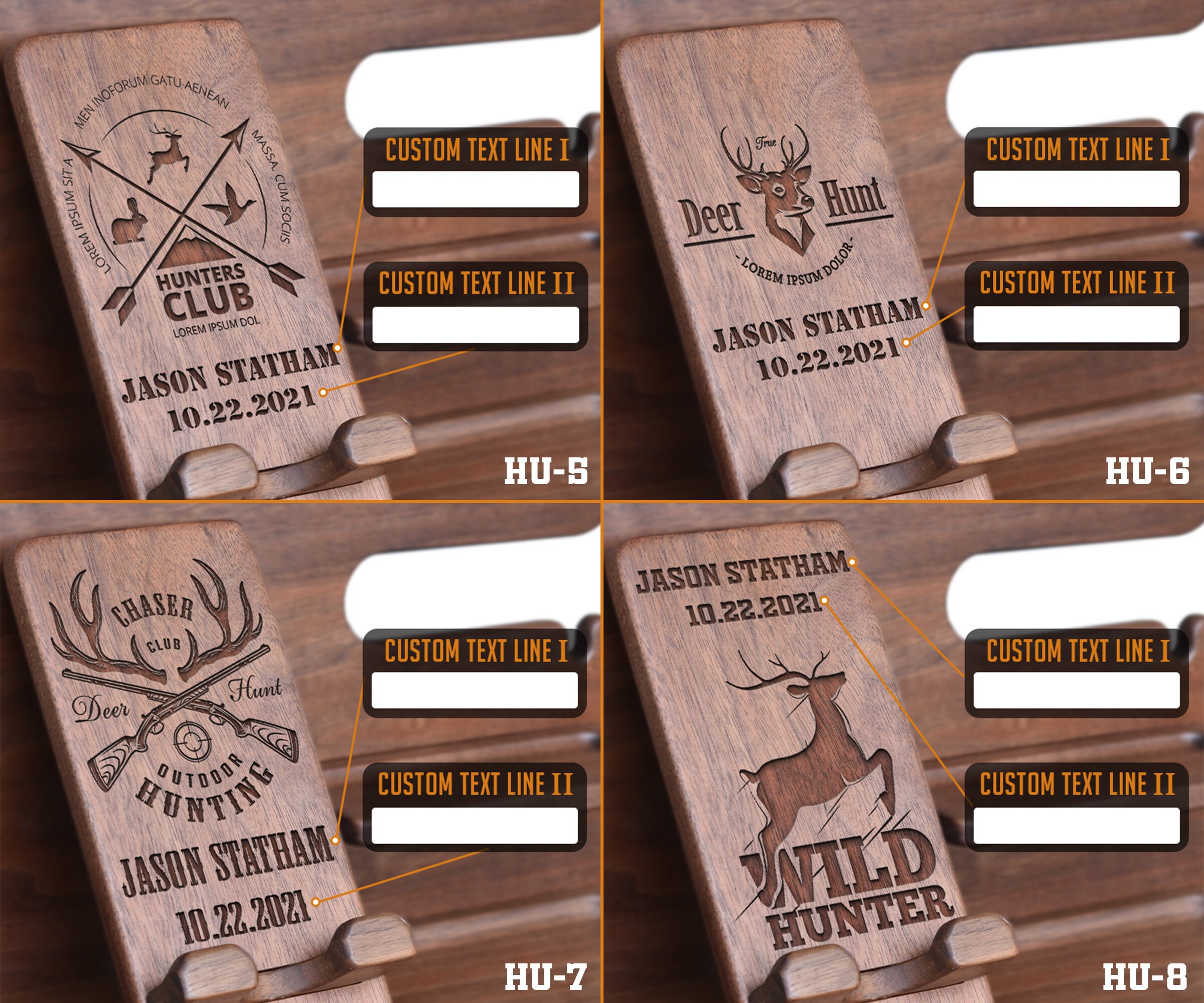 Anniversary Gift for Hunter, Wooden Docking Station Men, Unique Mens ...