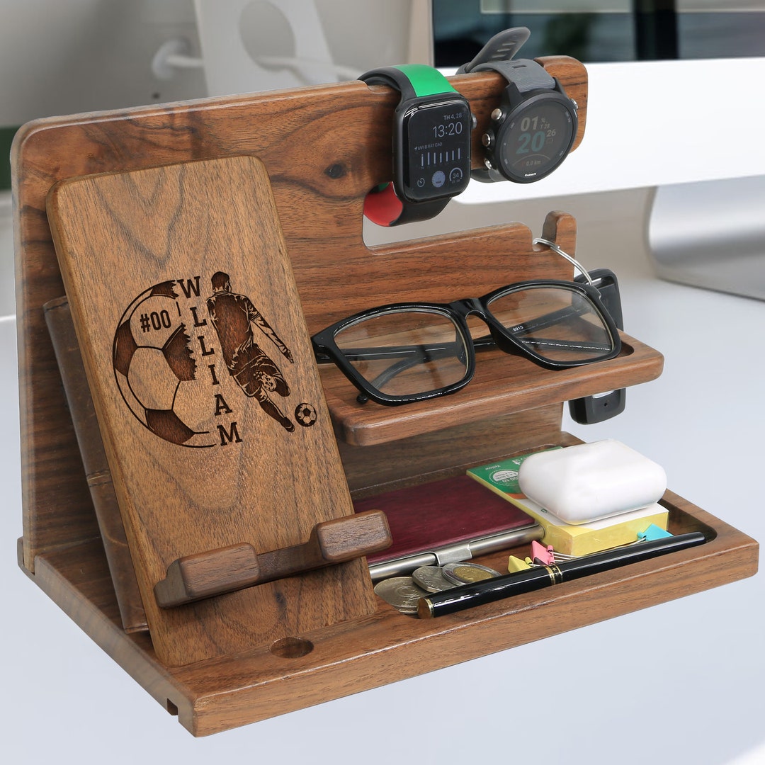 Custom Soccer Gift, Docking Station Phone, Desk Organizer, Soccer Gifts ...