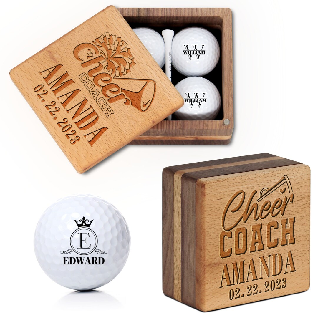 Custom Cheer Coach Gift – Personalized Golf Ball Marker With Luxury Box ...