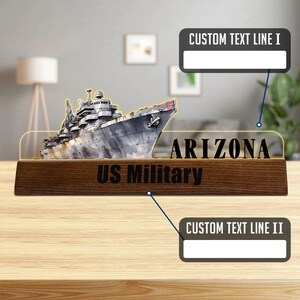Military Gift, Military Desk Nameplate, Acrylic Desk Name Plate With ...