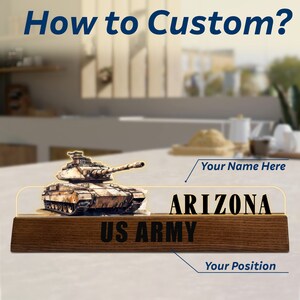 Personalized Desk Name Plate for Army, Custom Desk Name for Soldiers ...