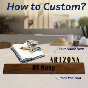 Personalized Navy Name Plate for Desk, Perfect Addition to Any NAVY ...