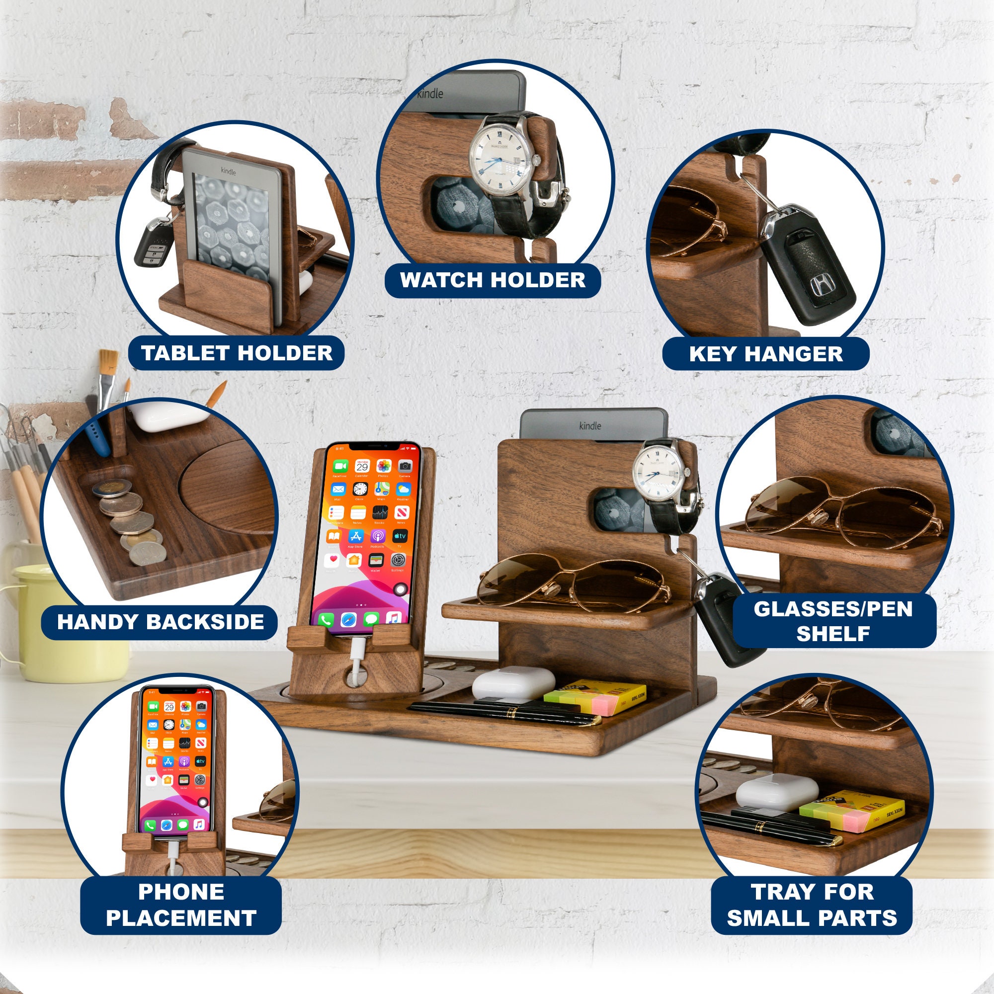 Gifts for Boss, Docking Station Organizer, Office Decor, Personalized ...