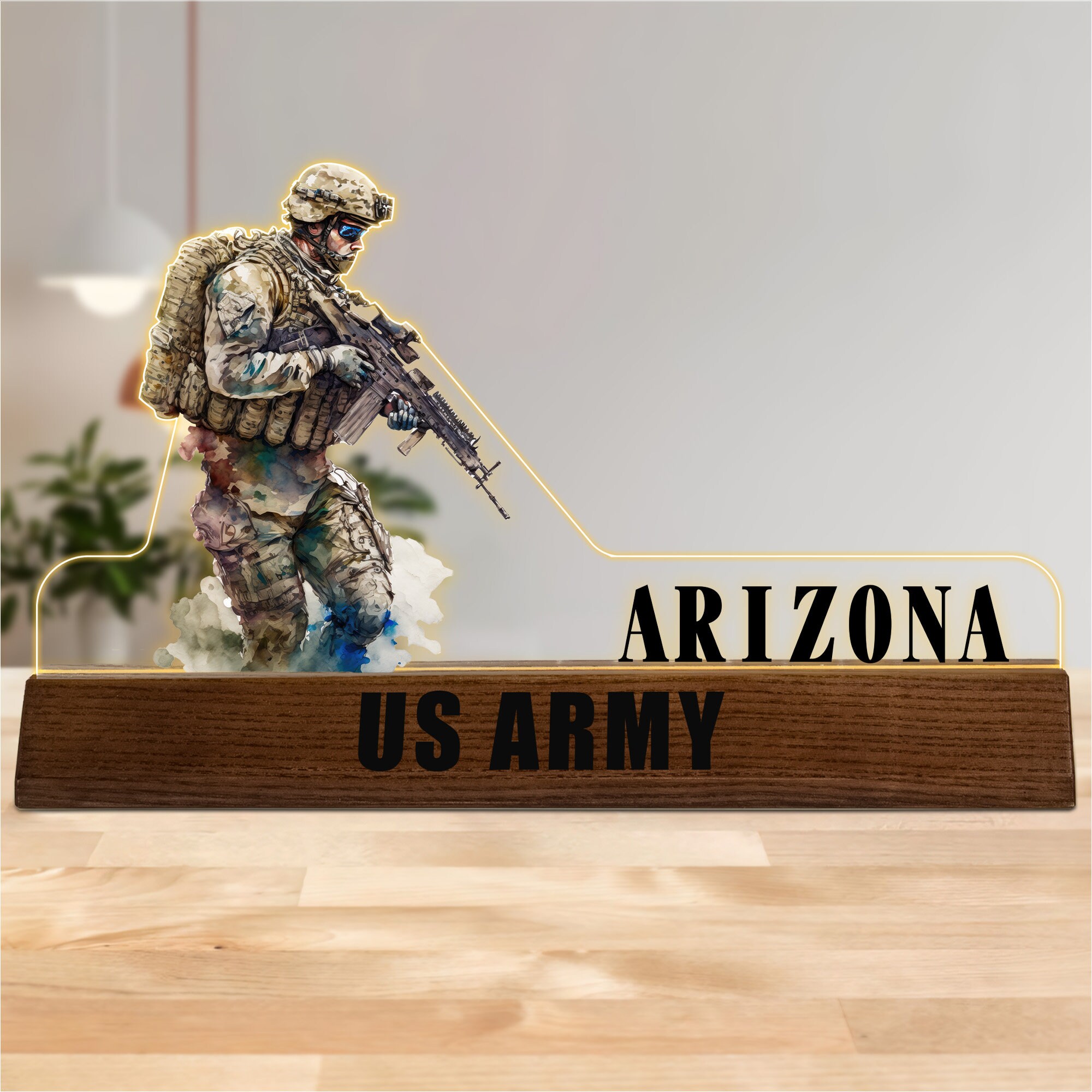 Custom Soldier Military Desk Name Plate, Personalized US Army Nameplate ...