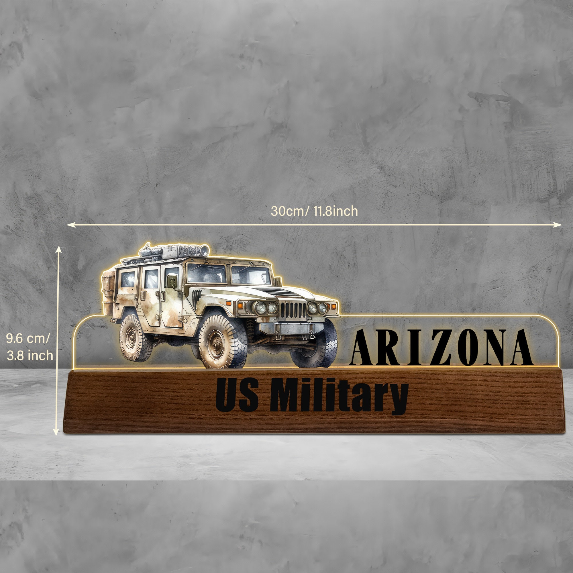 Customized US Militaly Desk Name Plate, Military Office Decor, Acrylic ...