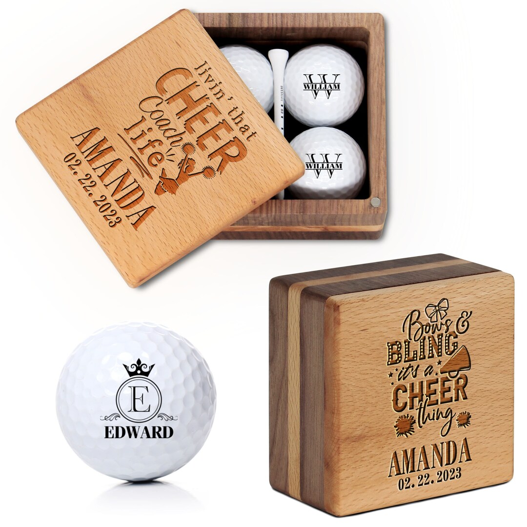 Personalized Cheer Coach Gift – Custom Golf Ball Marker With Luxury Box ...