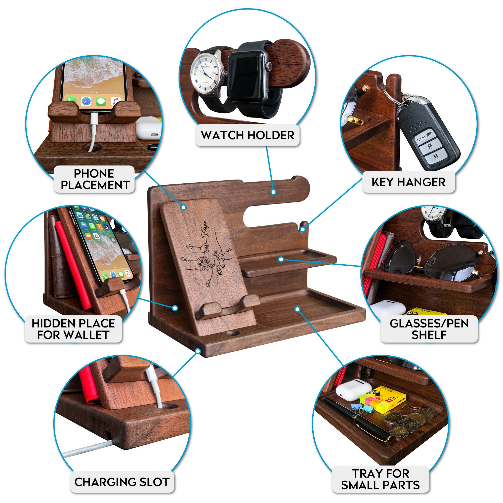 Personalized Docking Station Dad Gifts From Daughter First - Etsy