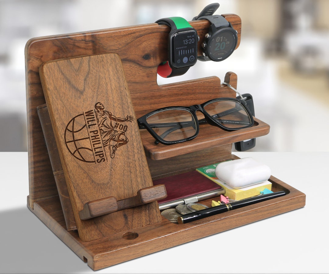 Customizable Basketball Gift, Docking Station Organizer, Phone Stand ...