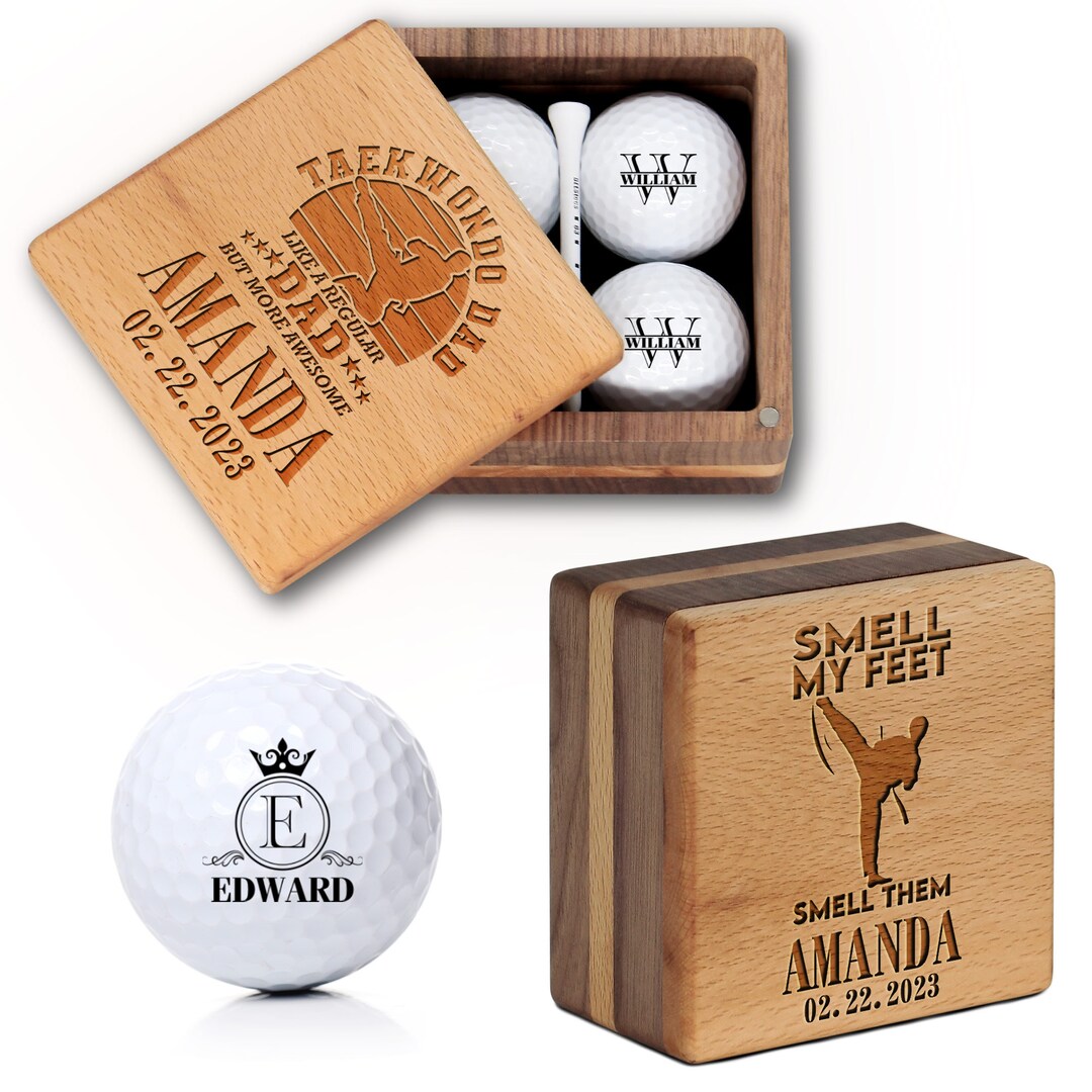 Personalized Taekwondo Gifts, Golf Ball Marker With Luxury Box, Custom ...