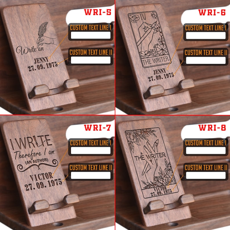 Custom Writer Gift, Docking Station, Desk Organizer, Phone Holder ...