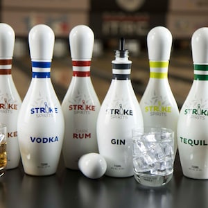 Bowling Pin Set (6 Empty Bottles ) Fill With Your Favorite Alcohol - Etsy
