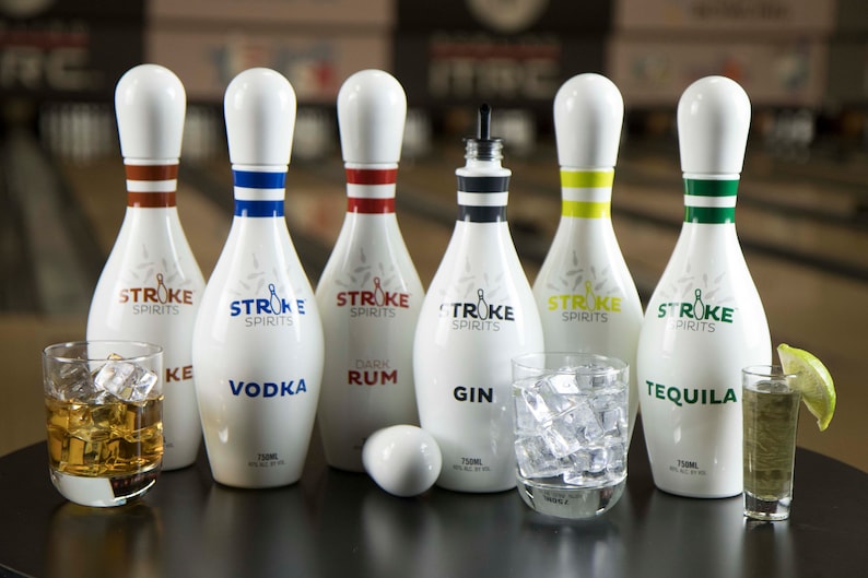Bowling Pin Set (6 Empty Bottles ) Fill With Your Favorite Alcohol - Etsy
