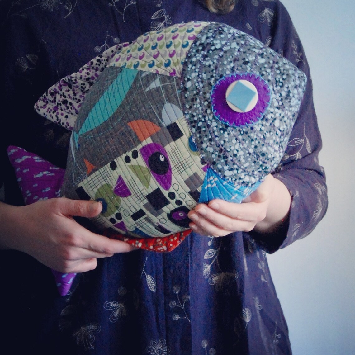 PDF Patchwork Sewing Pattern / Fish 3 Pillow - Etsy