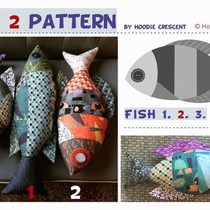 Patchwork Fish-2 Pillow - PDF Sewing Pattern / Stuffed Animal - Etsy