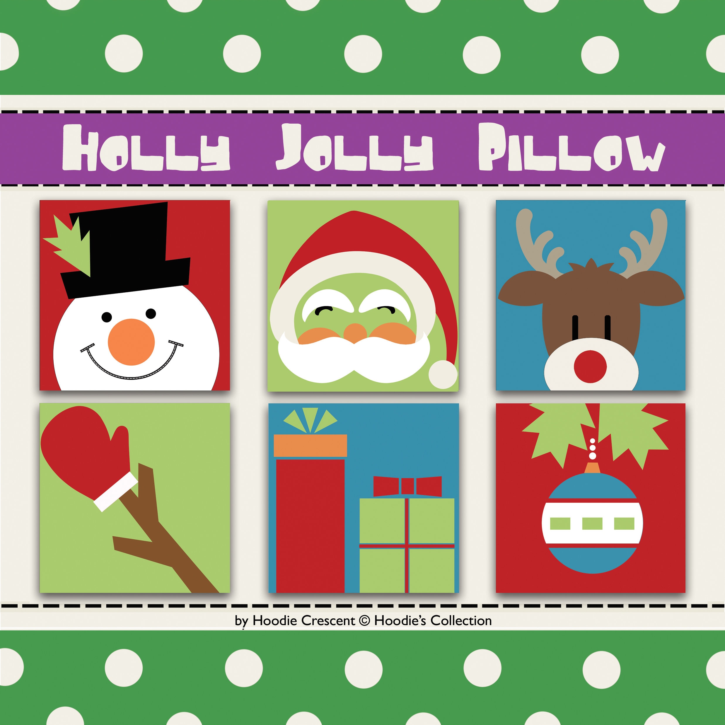 Holly Jolly Pillow / DIY - Sewing Pattern PDF File - Etsy