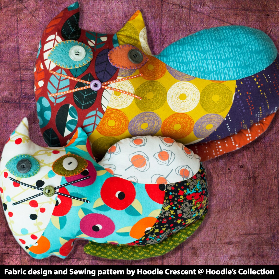 Patchwork Cat-3 Pillow - PDF Sewing Pattern / Stuffed Animal - Etsy