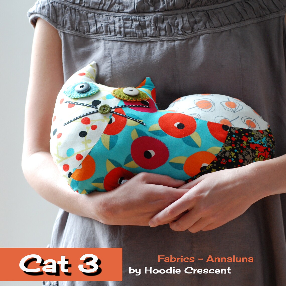 Patchwork Cat-3 Pillow - PDF Sewing Pattern / Stuffed Animal - Etsy