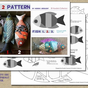 Patchwork Fish-2 Pillow - PDF Sewing Pattern / Stuffed Animal - Etsy