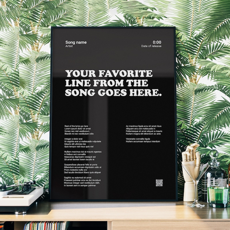 Song Lyrics Wall Art - Etsy