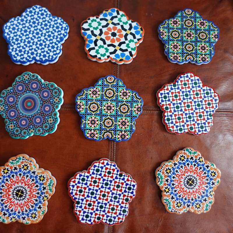 Moroccan Coasters - Etsy