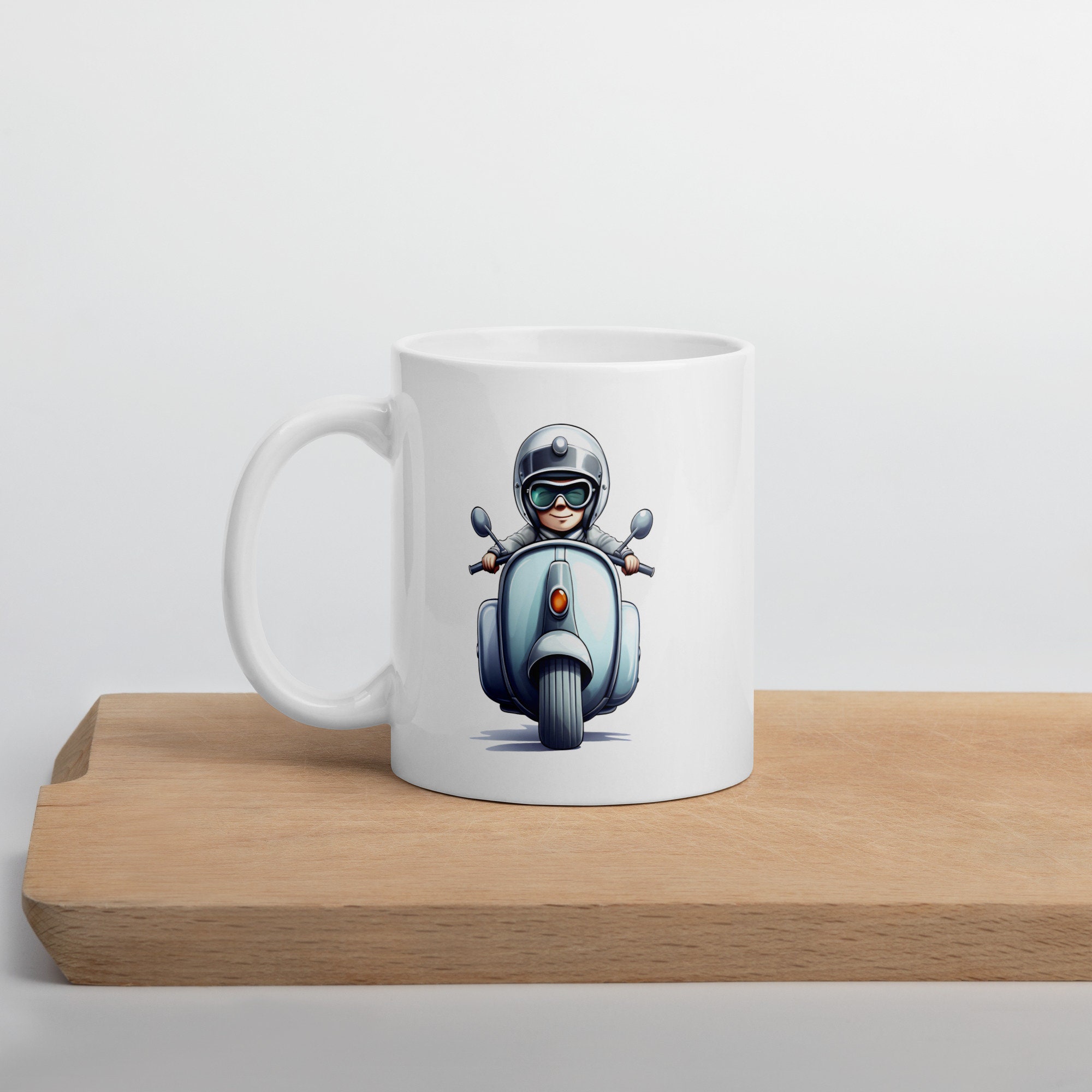 Vespa White Glossy Mug, vespavibes rideinstyle coffeevibes - Etsy