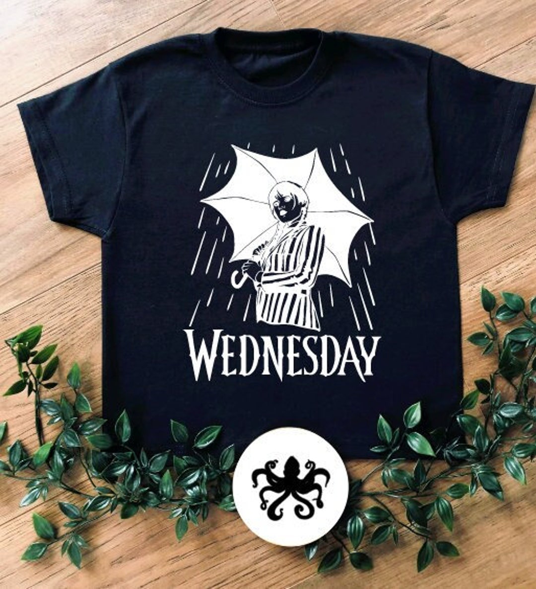 Umbrella Design Wednesday Black T-shirt Wednesday T-shirt Kids T-shirt ...