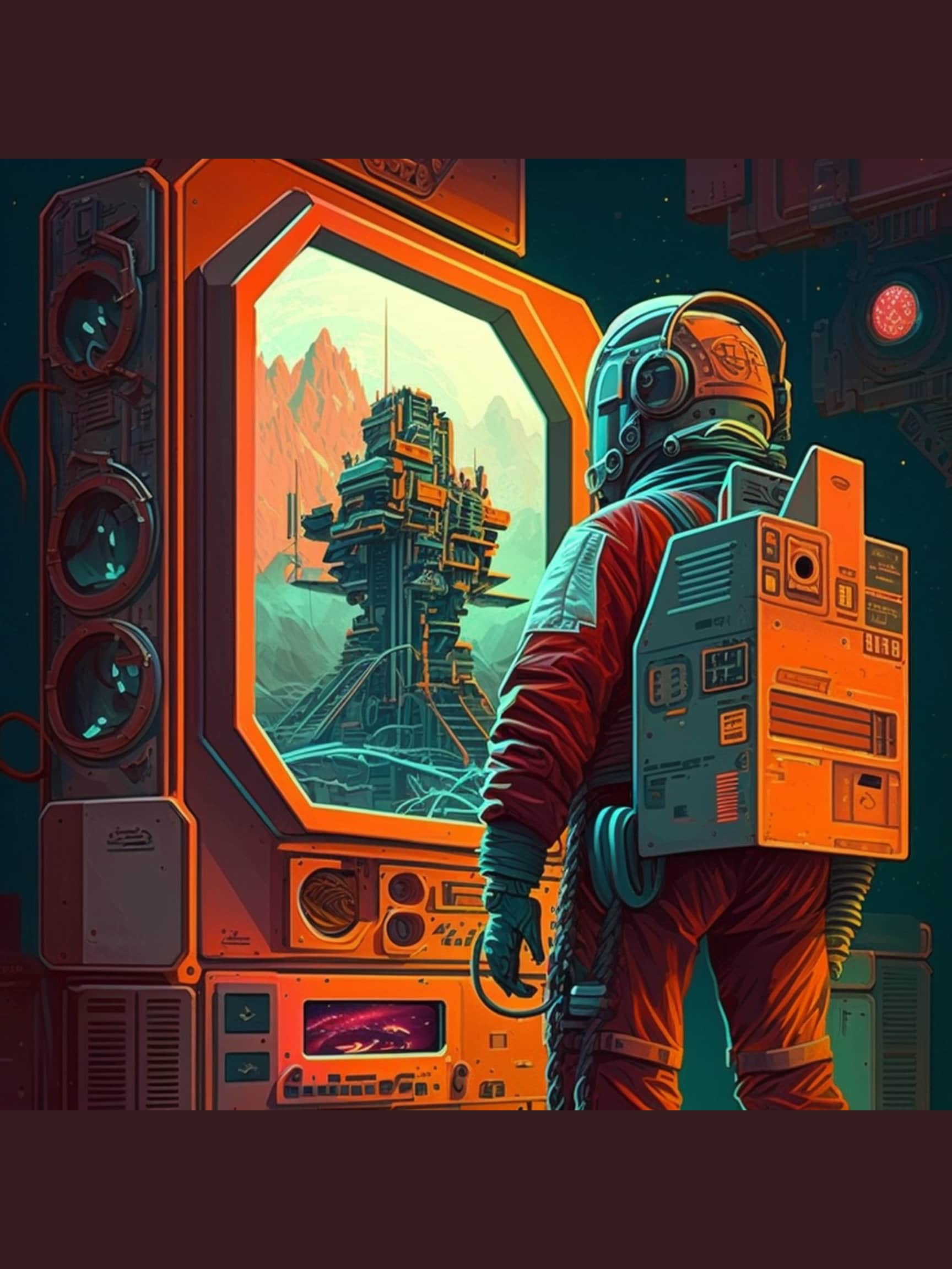 Retro Sci Fi Art: the Terminal - Etsy